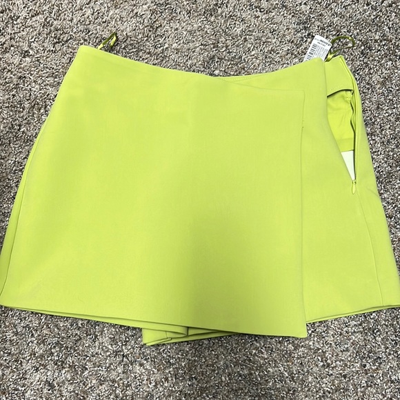 Zara | Skirts | Zara Lime Green Skort | Poshmark